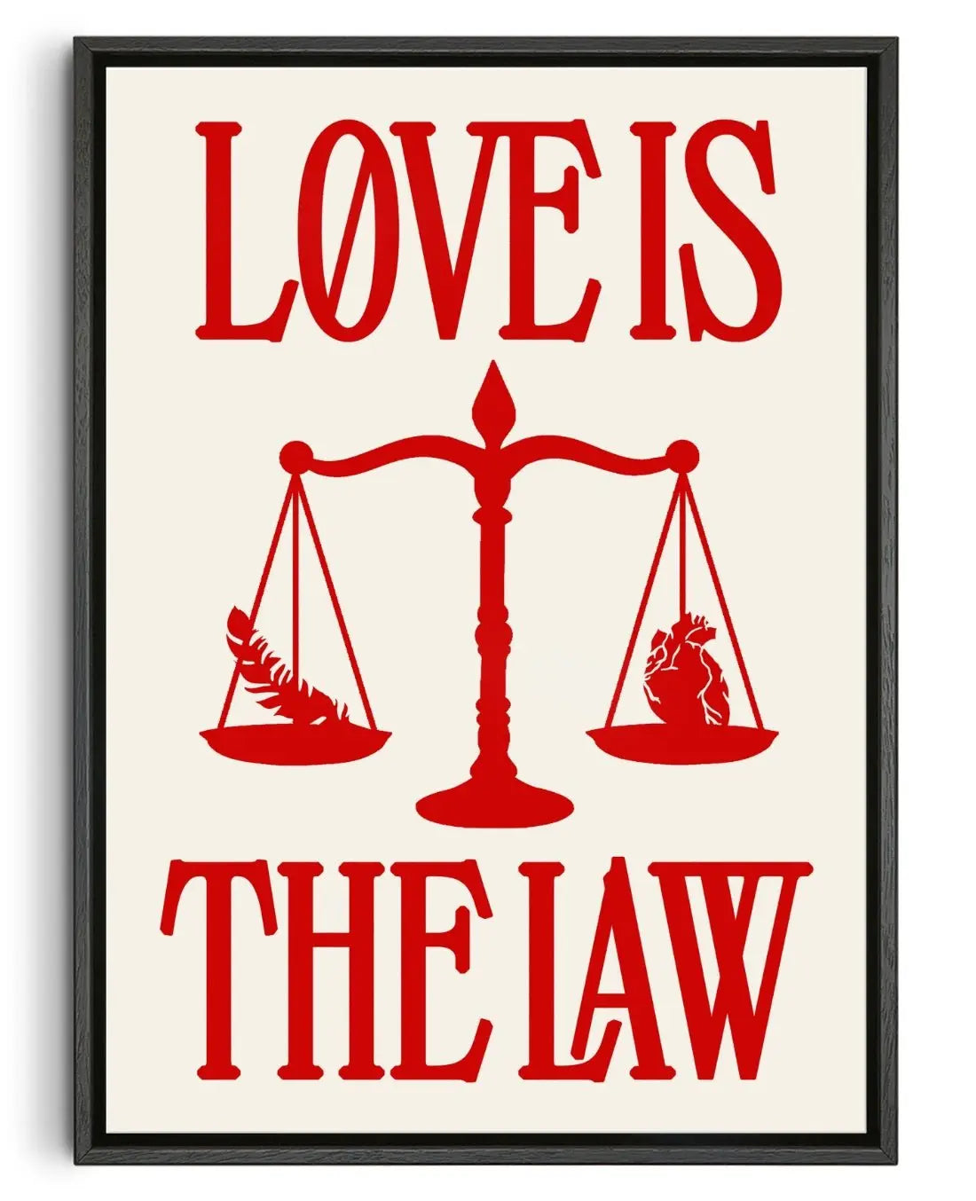 Love is the Law - Canvas Print by Utsav Verma | DROOL Art
