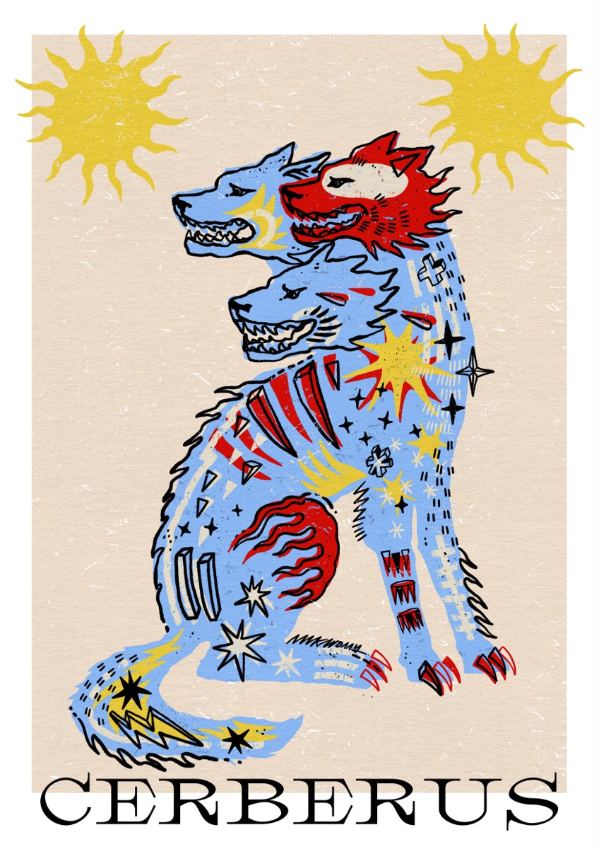Cerberus In Blue And Tan by Kwonny – DROOL