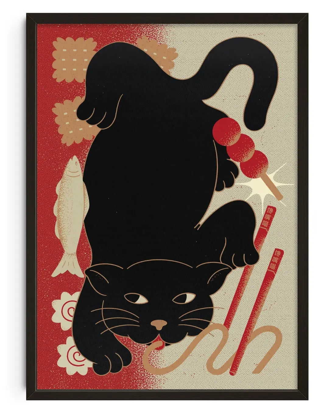 Greedy Meow - Print by Erica Lee | DROOL Art