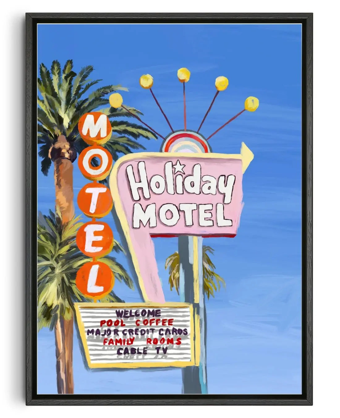 Holiday Motel - Canvas Print by Laurie Campbell | DROOL Art